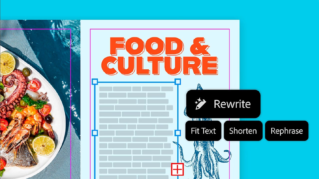 Adapted rewriting for the design in InDesign: adjust the text without ...