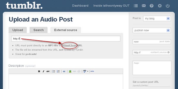 Tumblr integrates Soundcloud for audio posts - Softonic