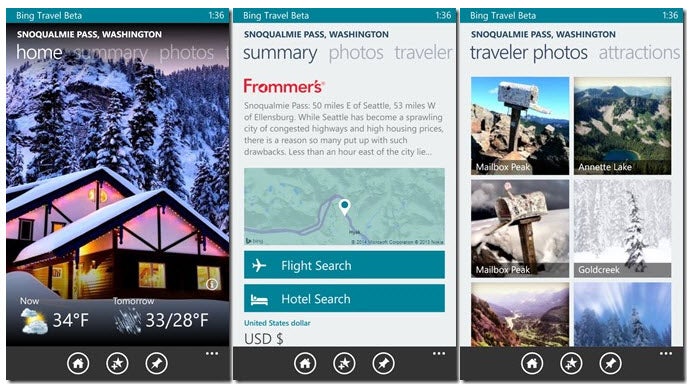 Bing Health, Food, and Travel come to Windows Phone - Softonic