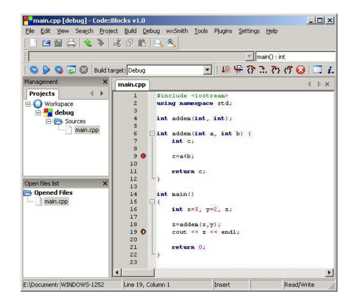 The basics of debugging in Code::Blocks - Softonic