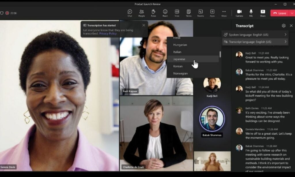 Microsoft Teams adds live translated transcripts for premium users ...