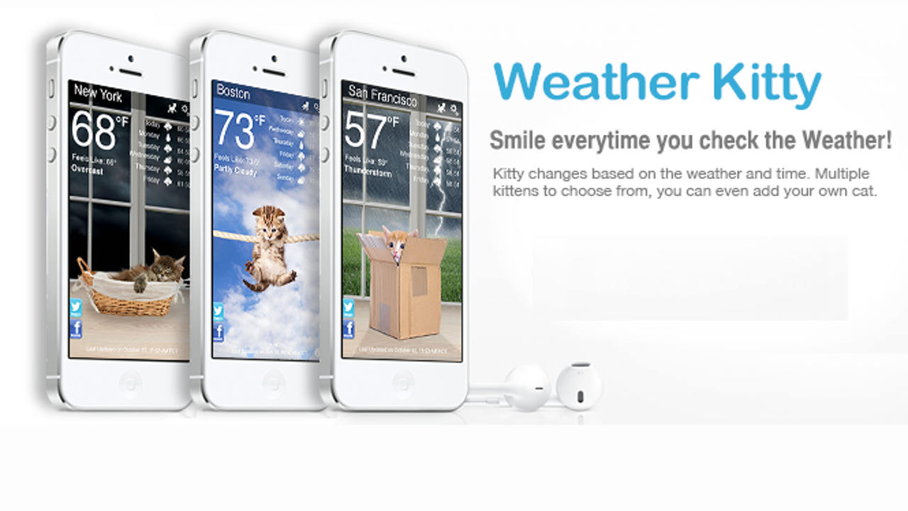 Weather Kitty gives you a cute forecast every day - Softonic
