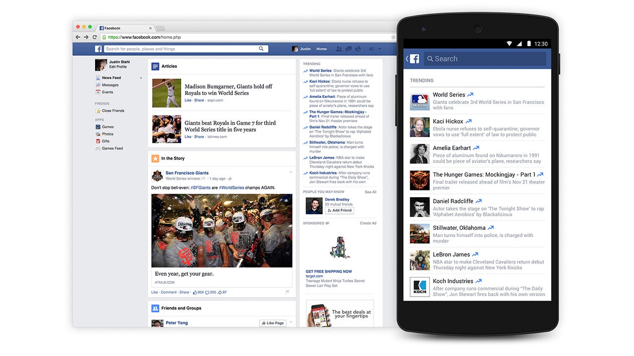 Facebook for Android now tells you what’s trending - Softonic