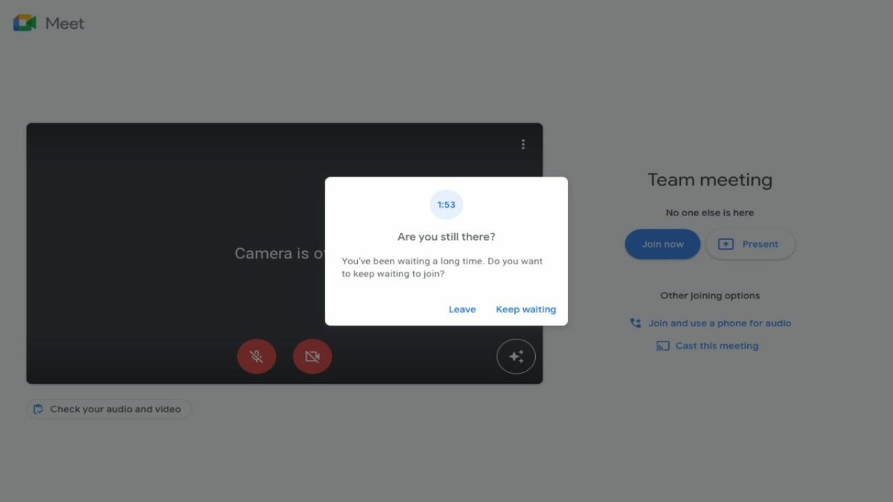 Google Meet now auto-kicks you out of meetings when you’re alone - Softonic