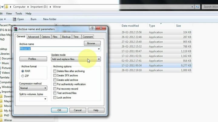 How To Split Up A Large File With WinRAR Softonic