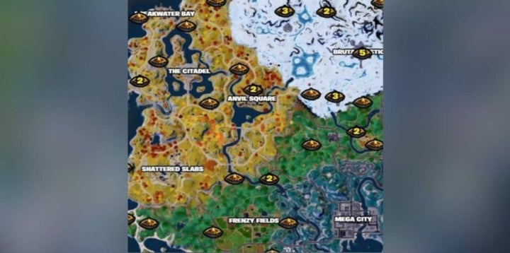 These are the locations of all the bonfires in Fortnite: season 2 ...