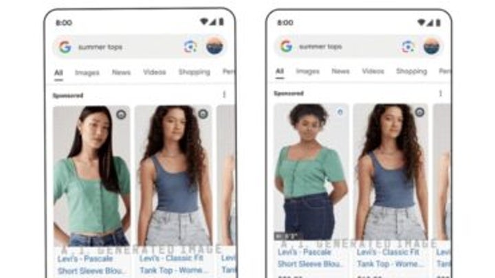 Google uses AI so you can see how clothes look on you - Softonic